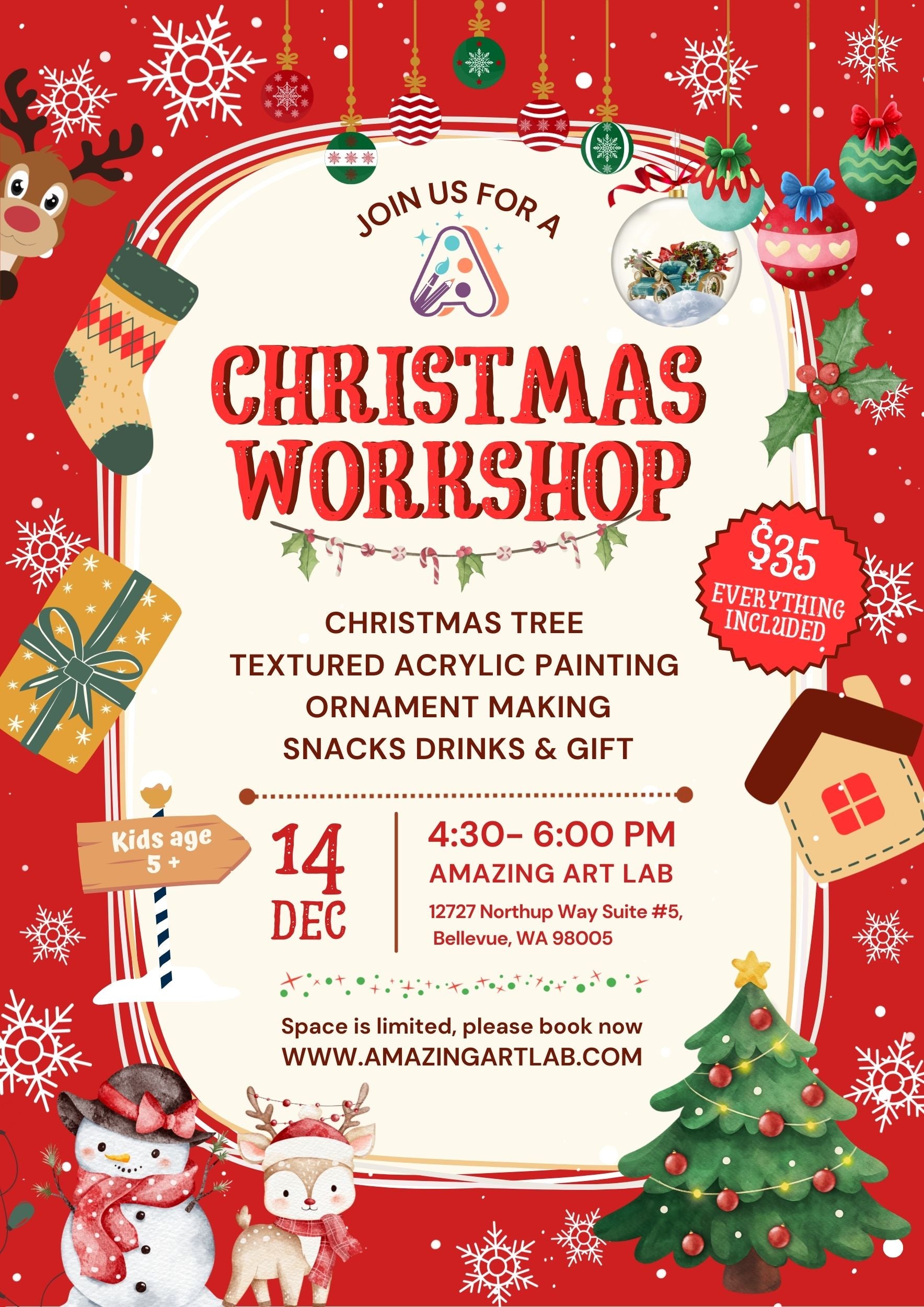Christmas Workshop – Amazing Art Lab